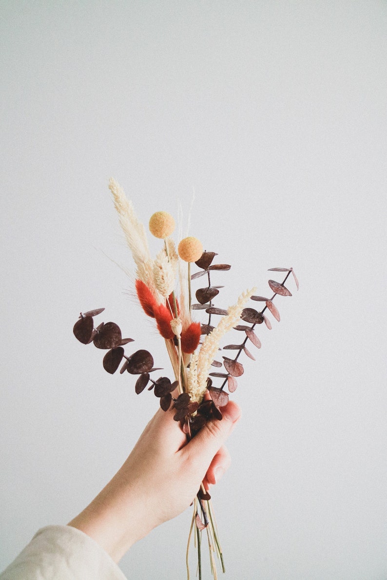 Dried Flower Bouquet Rust Flower Bouquet Eucalyptus Bouquet - Etsy