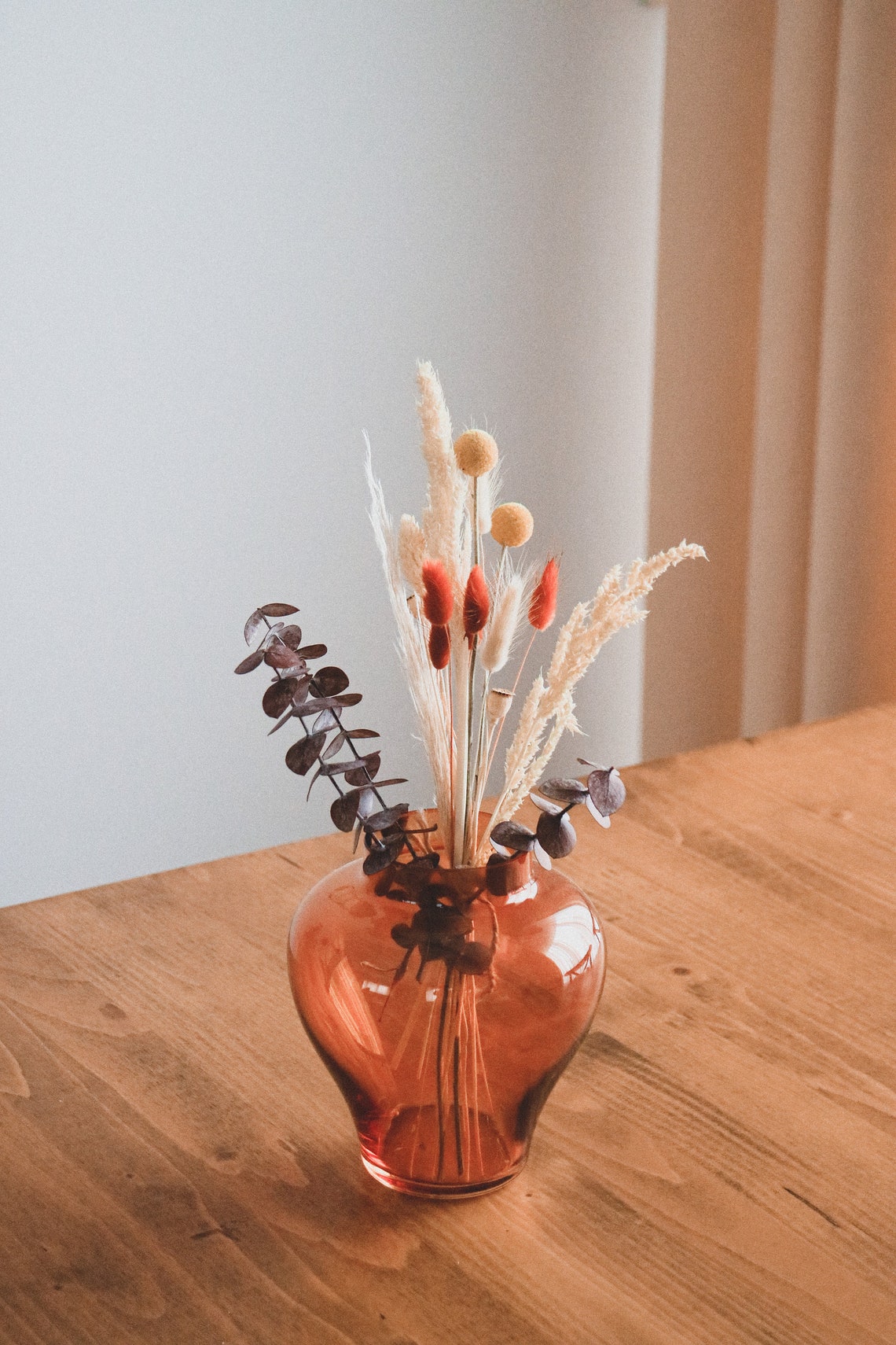 Dried Flower Bouquet Rust Flower Bouquet Eucalyptus Bouquet - Etsy