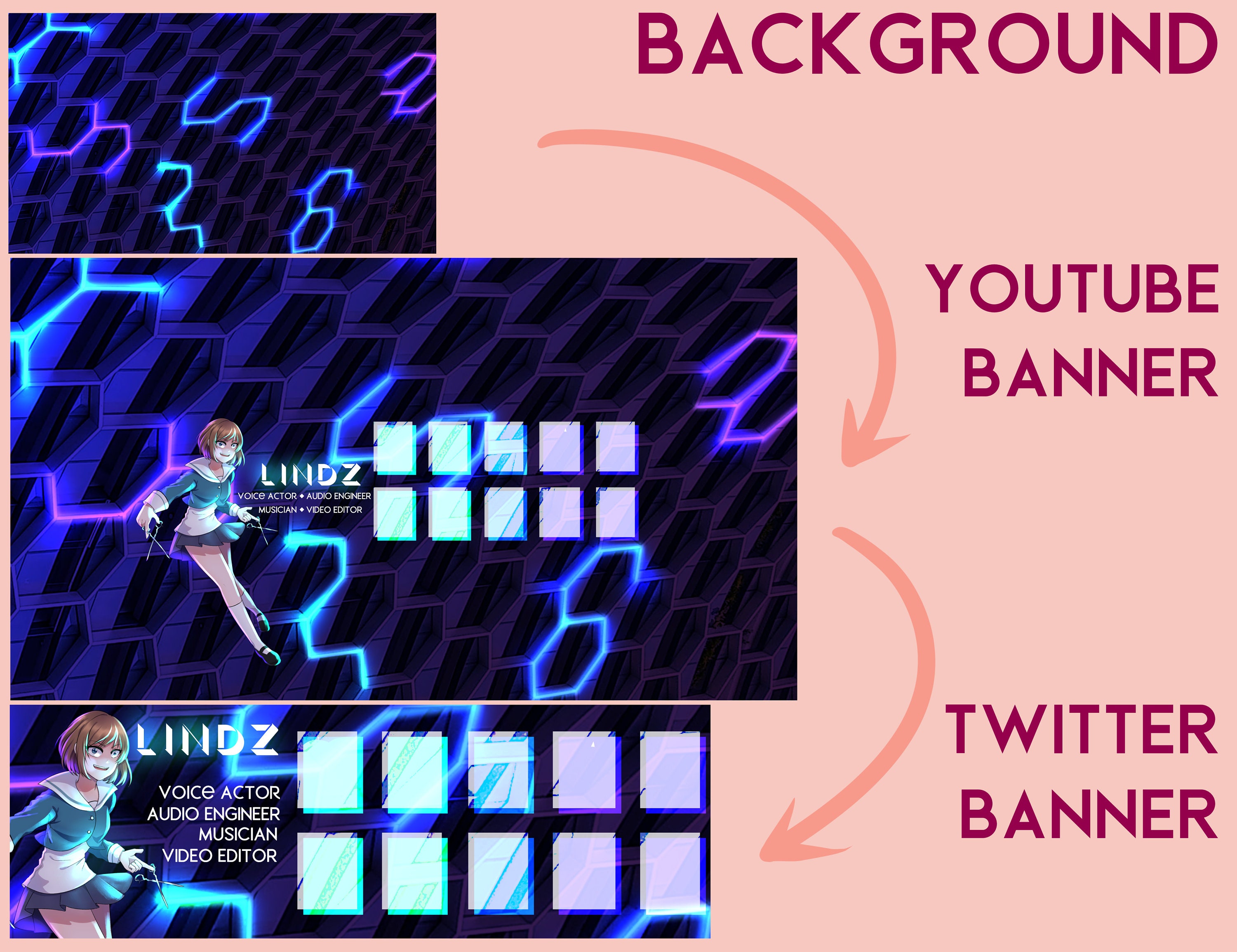 Youtube/twitch Branding Kit profile Picture Thumbnail - Etsy