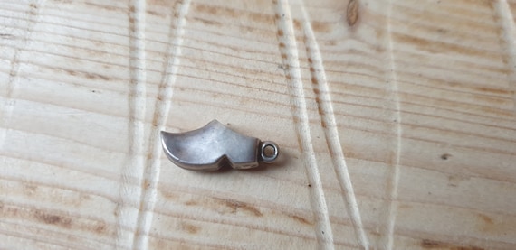 Vintage Silver charm Wooden Shoe - Klomp, Clog charm… - Gem