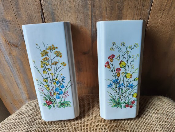 Flower Decorated Ceramic Radiator Humidifiers Retro Radiator Trays With Composition of Flowers and Herbs Ceramic Plants Humidifier Etsy Canada