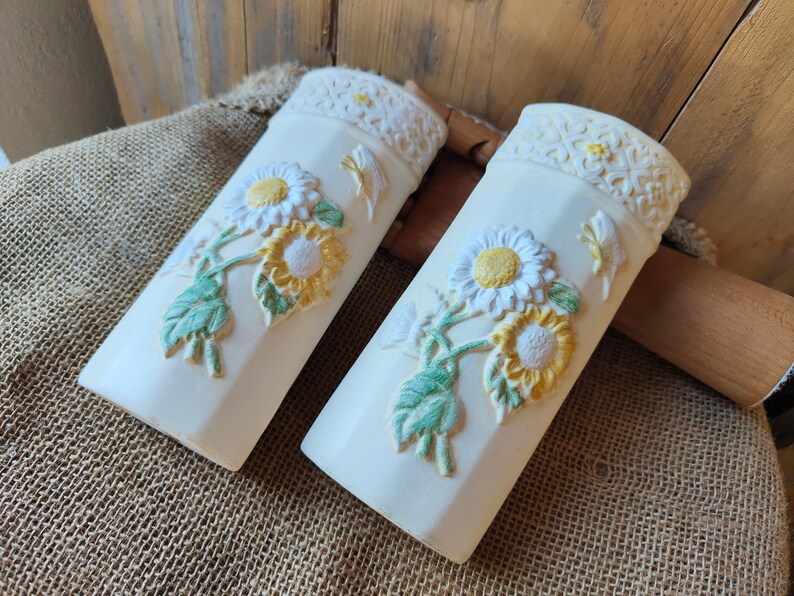 Two Flower Decorated Radiator Humidifiers With Daisies , Made of ...