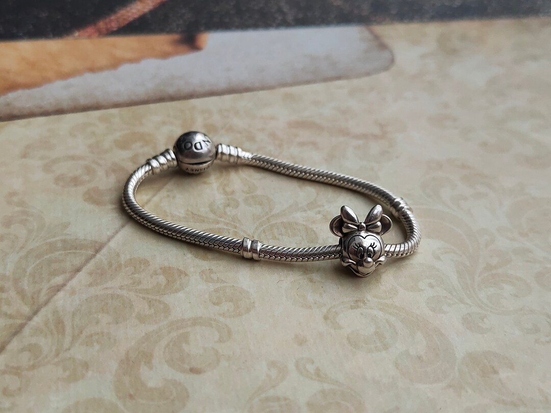 Sterling Silver Pandora Bracelet From Disney Parks Collection With One ...
