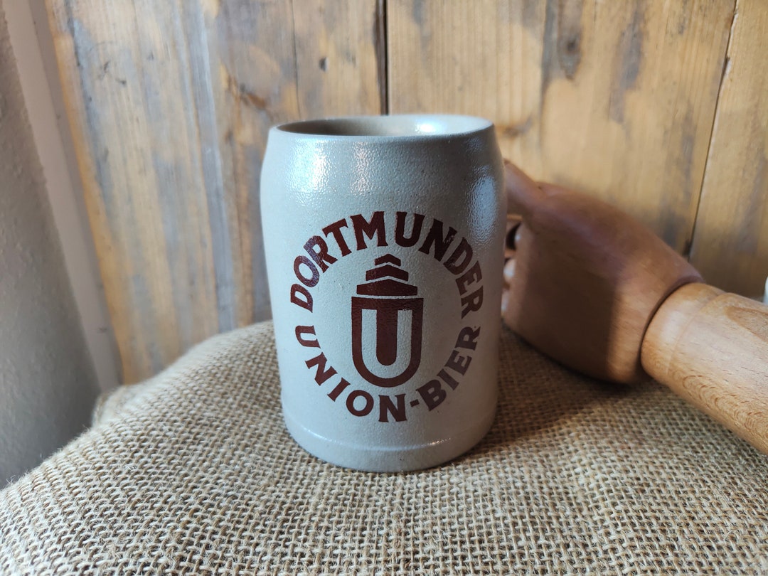 Dortmunder Union Ceramic Beer Stein, Vintage Bierkrug 0.5 Liter, Man Cave Decor, Old Barware ...