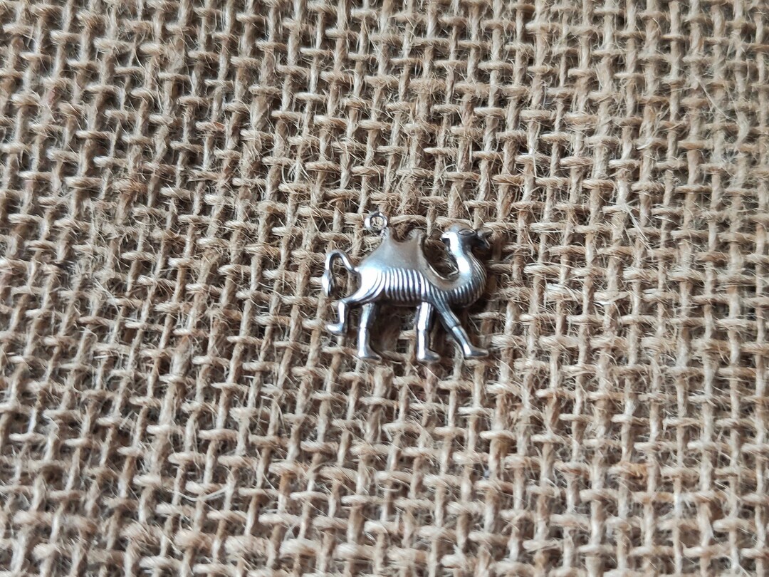 Vintage Camel Silver Charm, Bactrian Camel, Hallmarked Vintage Piece ...