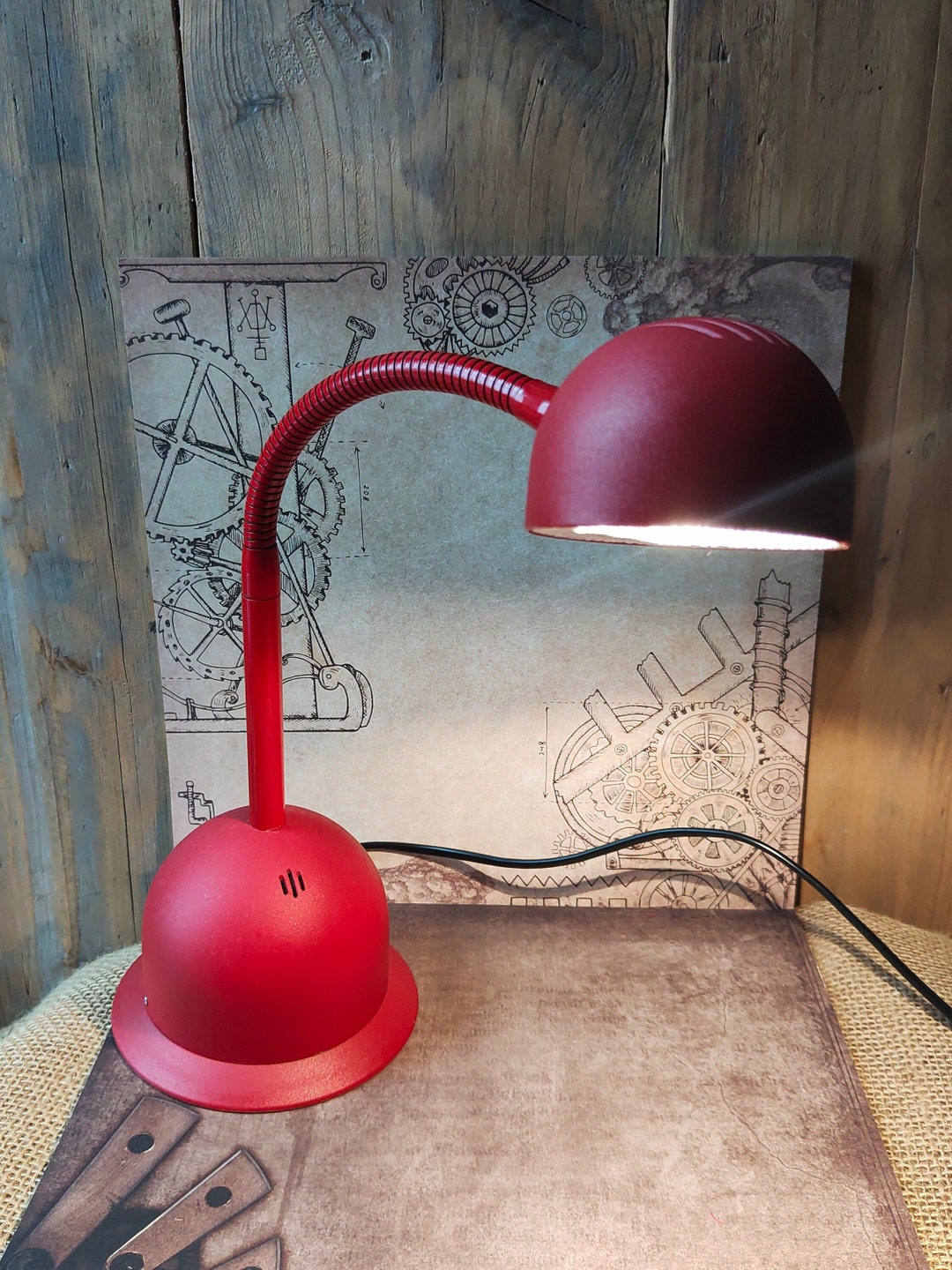 Vintage Red Decorative Desk Lamp Made by Brama Srl From the 1990 ...