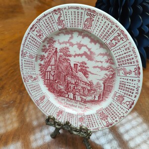 Vintage Pottery Plate With Calendar From 1986 Made by Ironstone England ...
