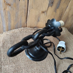 Vintage Brutalist Black Metal Chain Wall Sconce - E14 Bulb Fitting ...