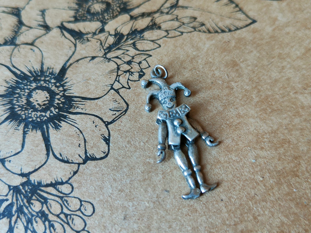 Vintage Silver Court Jester Articulated Charm , Well Detailed and in ...
