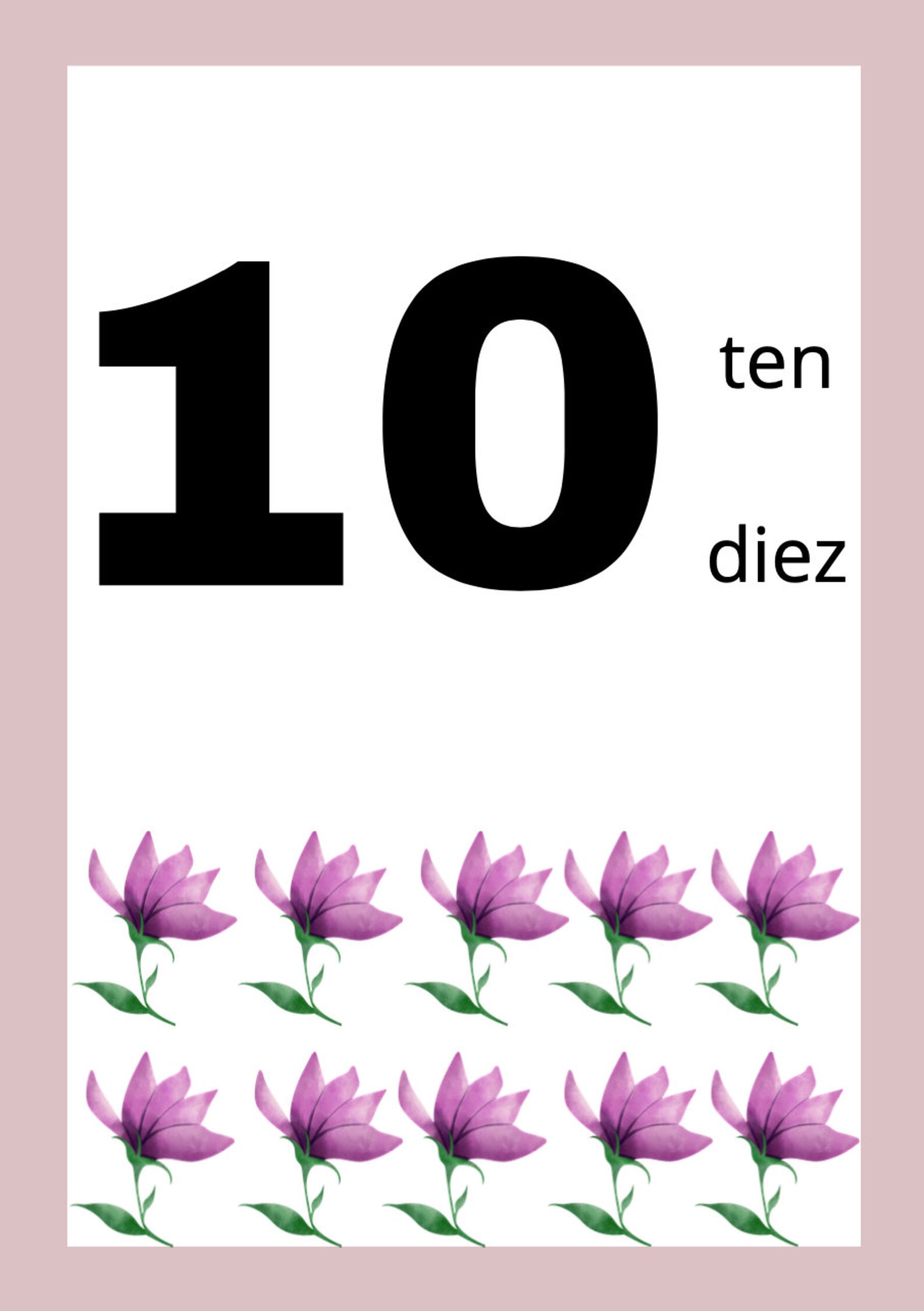 Learn Number From 1-10 in English and Spanish, Counting in English and ...