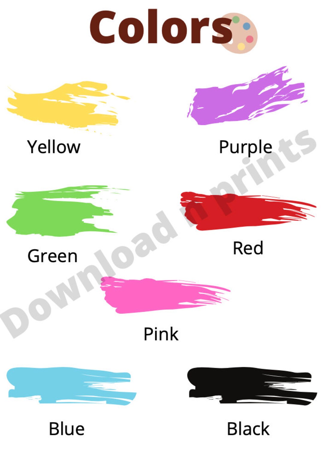 Colors Printable file Only Help Your Child Learn Colors. Large Colors ...