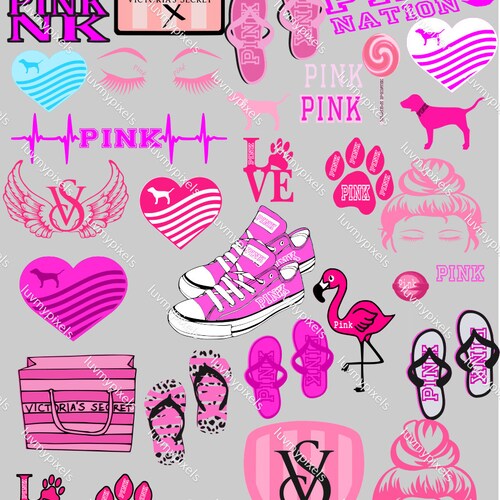 VS Pink SVG File Bundle | Etsy