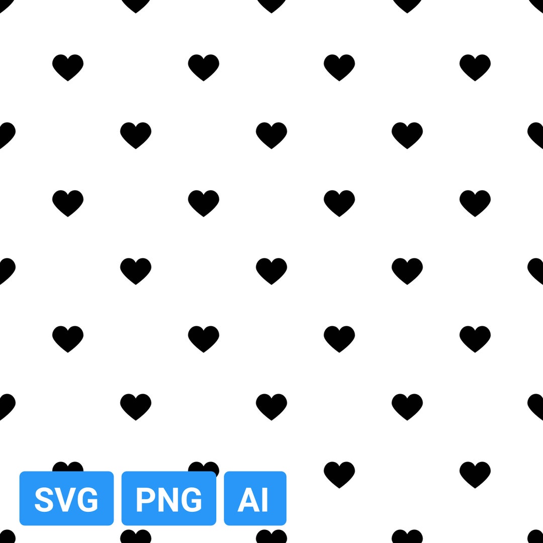 Heart Pattern SVG, Love Pattern, Instant Download Digital Pattern Svg ...