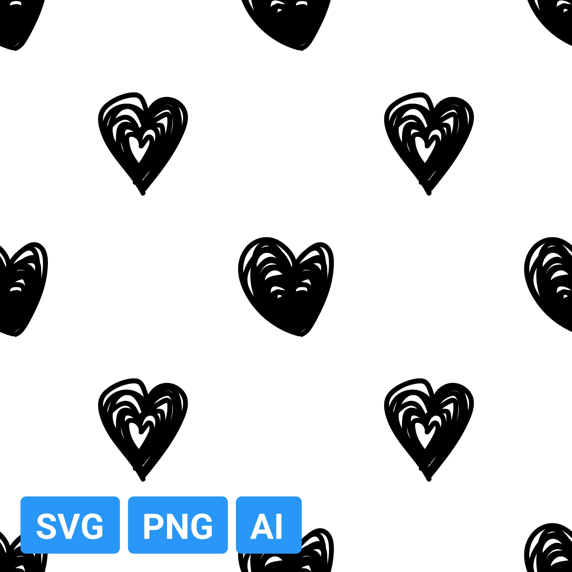 Heart Pattern SVG, Love Pattern, Valentine's Day Pattern, Handmade ...