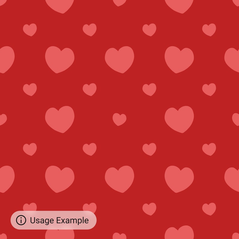 Heart Seamless Pattern SVG, Love Pattern, Instant Download Vector ...