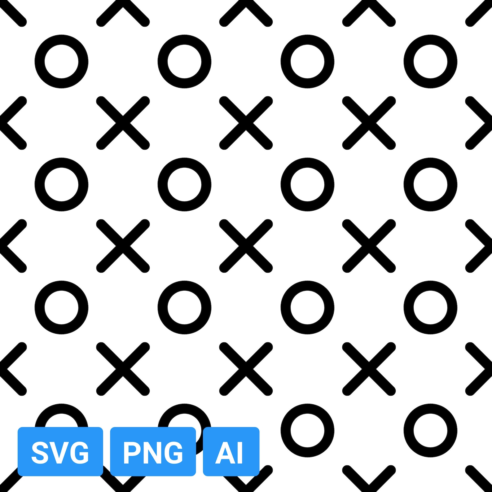 Tic Tac Toe Pattern SVG, X&o Pattern, Cross, Pattern, Instant Download ...