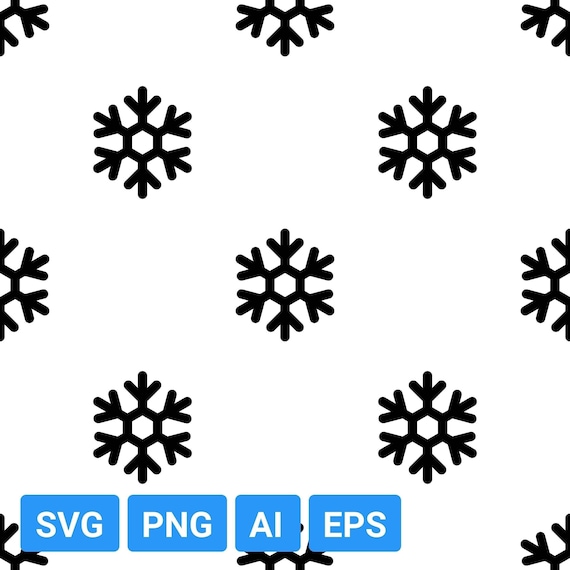 Seamless Snowflake Christmas Pattern SVG Snow Pattern New - Etsy