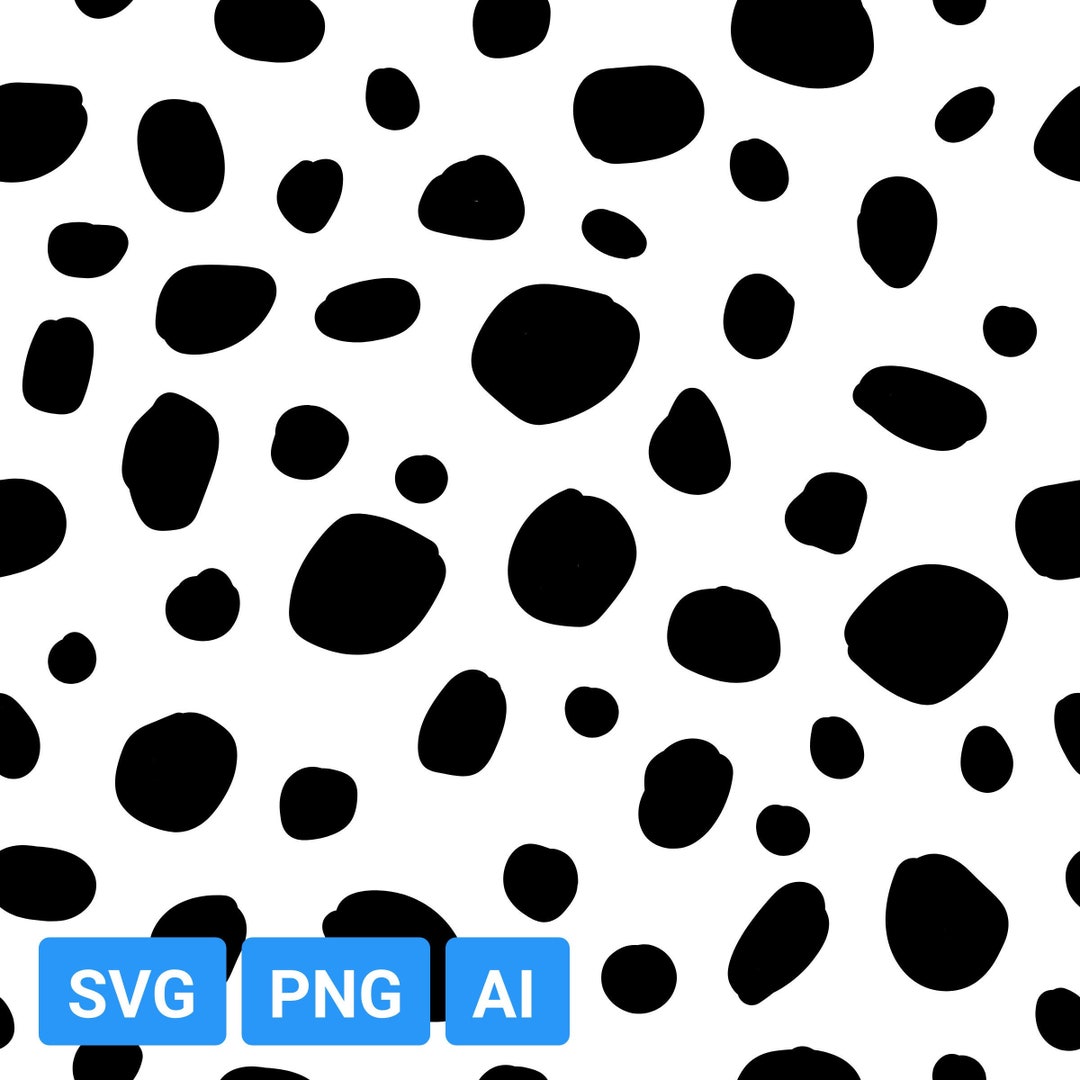 Seamless Dalmatian Spots Pattern SVG, Dog Pattern, Animal Spots Pattern ...