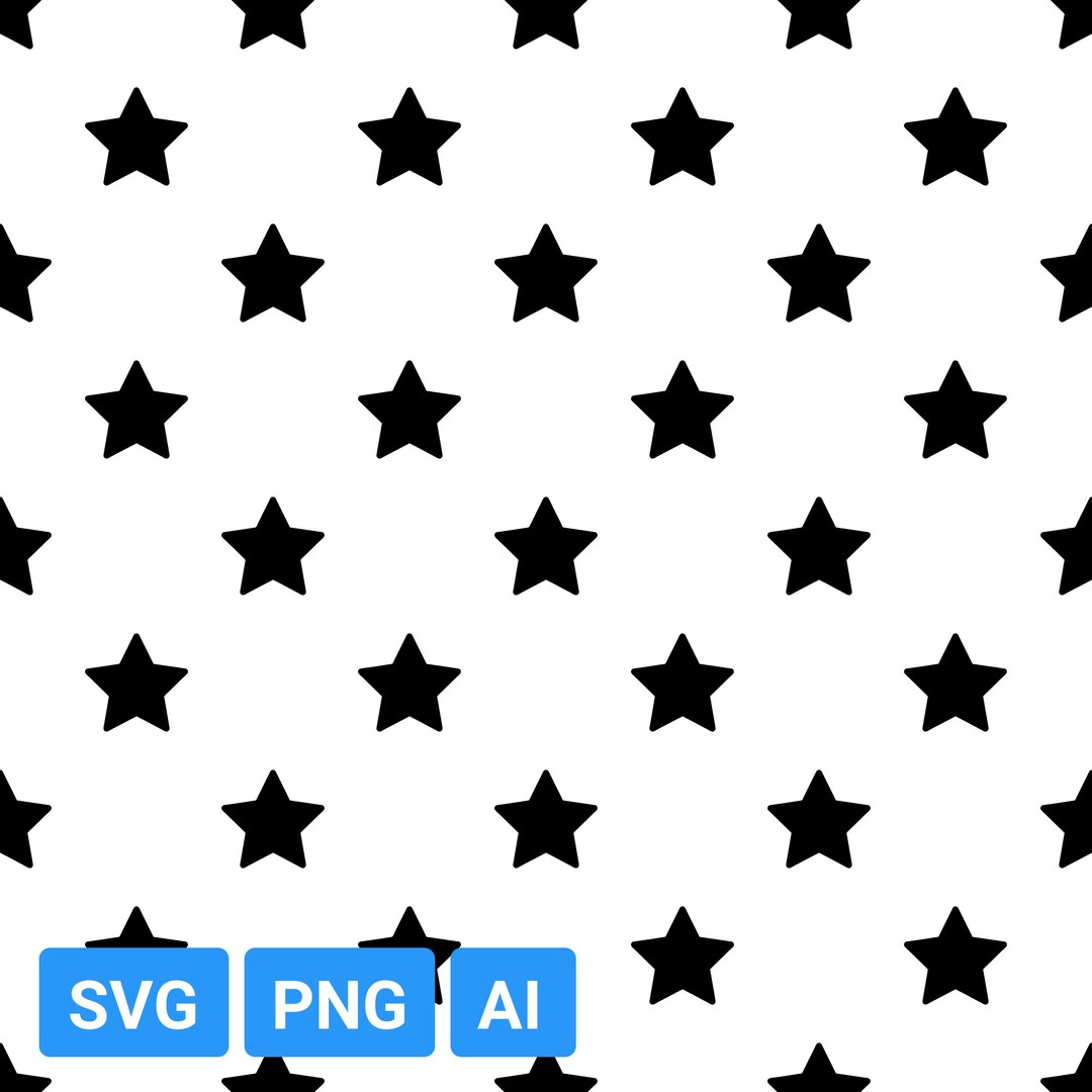 Stars Pattern: SVG, PNG, AI Files (digital Download) - Etsy