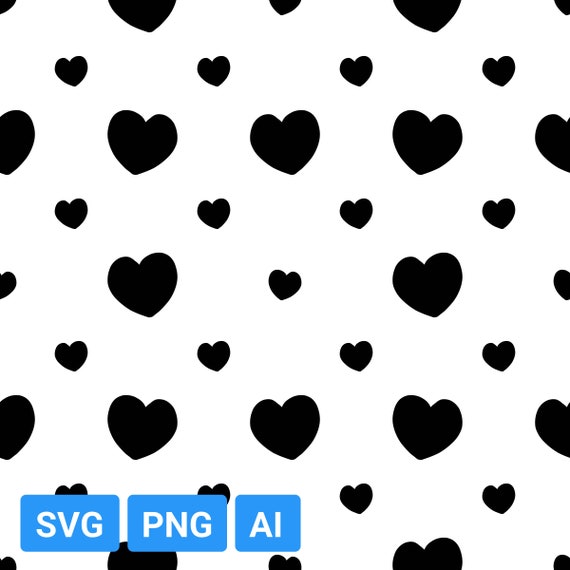 Heart Seamless Pattern SVG Love Pattern Instant Download - Etsy