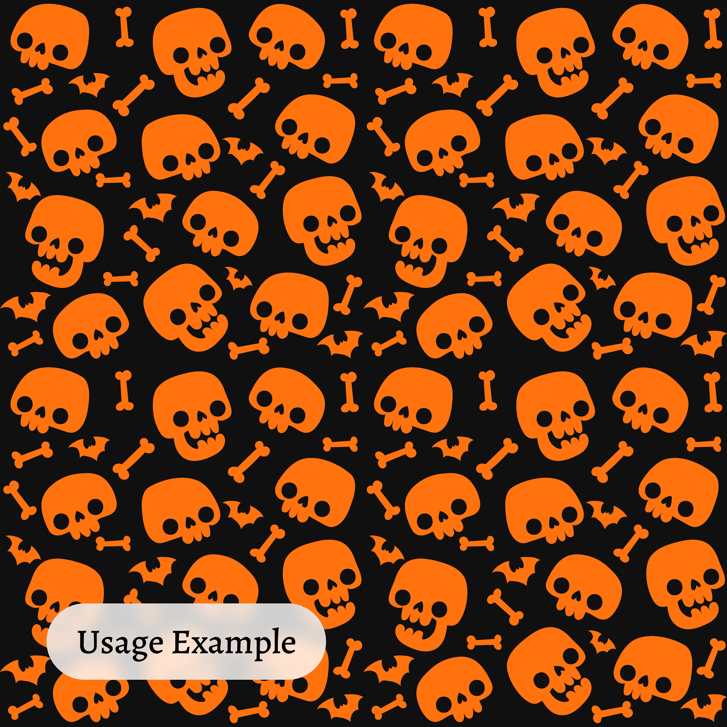 Seamless Halloween Pattern SVG, Skull Pattern, Bones Pattern, Skulls ...