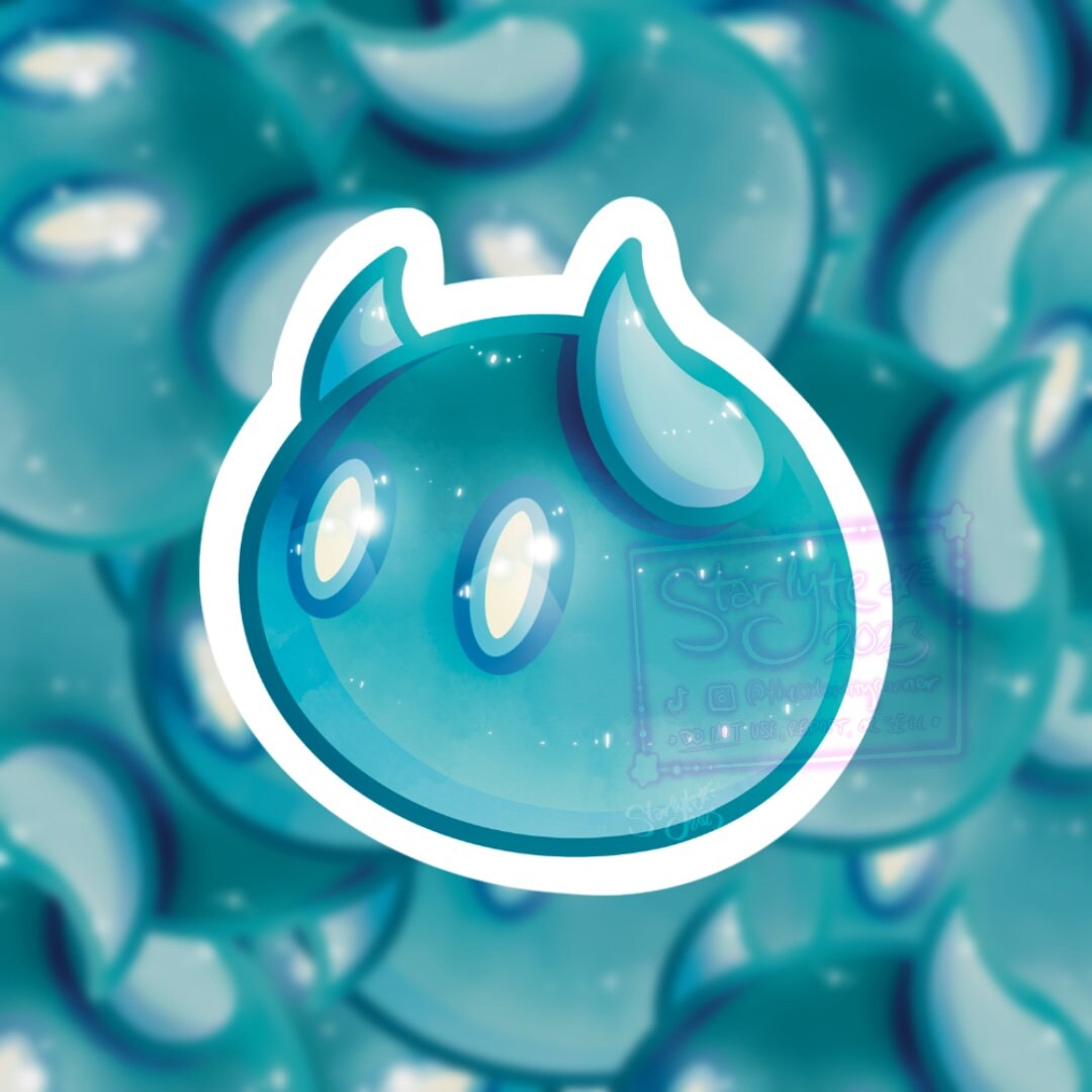 Hydro Slime Sticker Vinyl Stickers Genshin Impact Stickers - Etsy