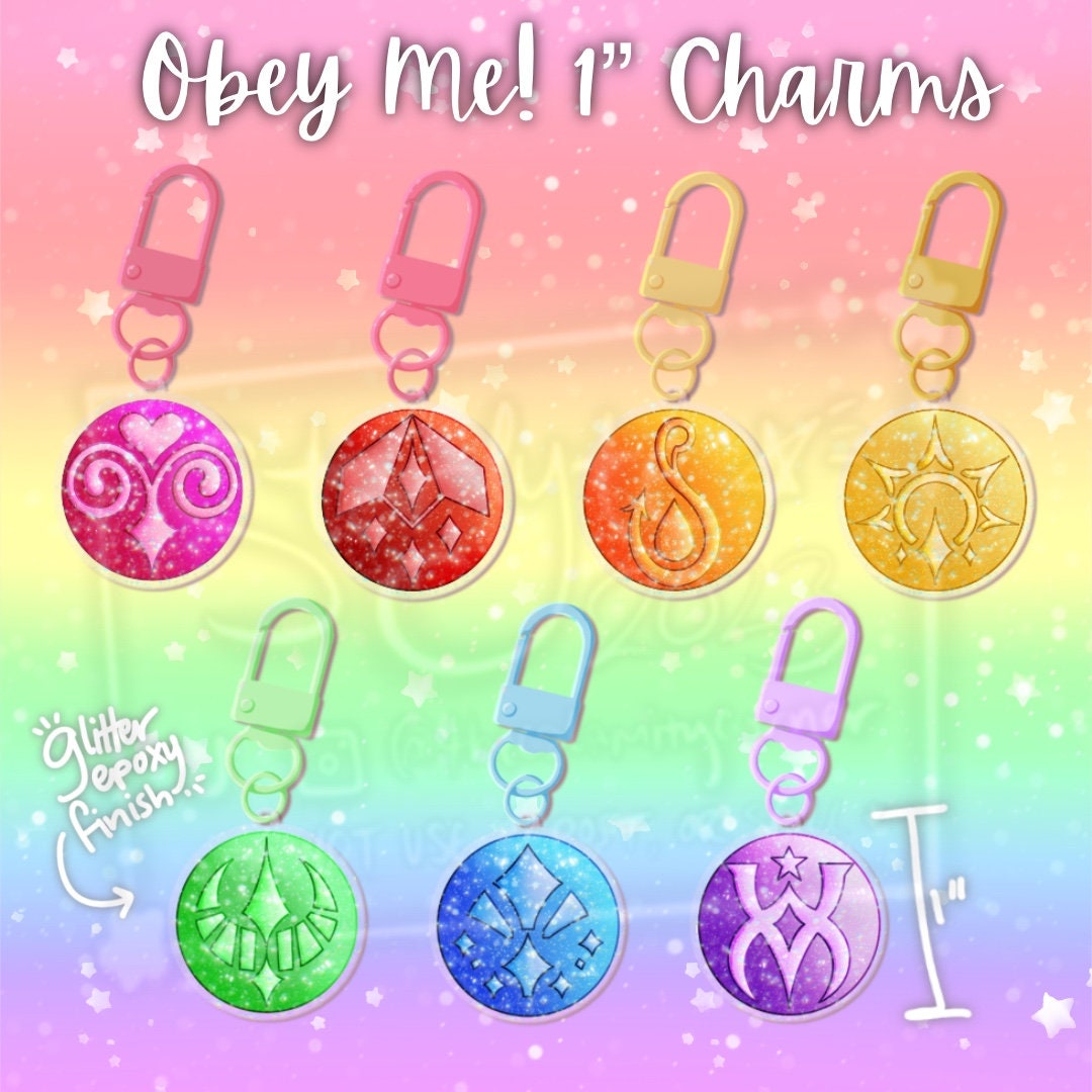 OM! Symbol Charms | Acrylic Charms | Keychains | Fanart - Etsy