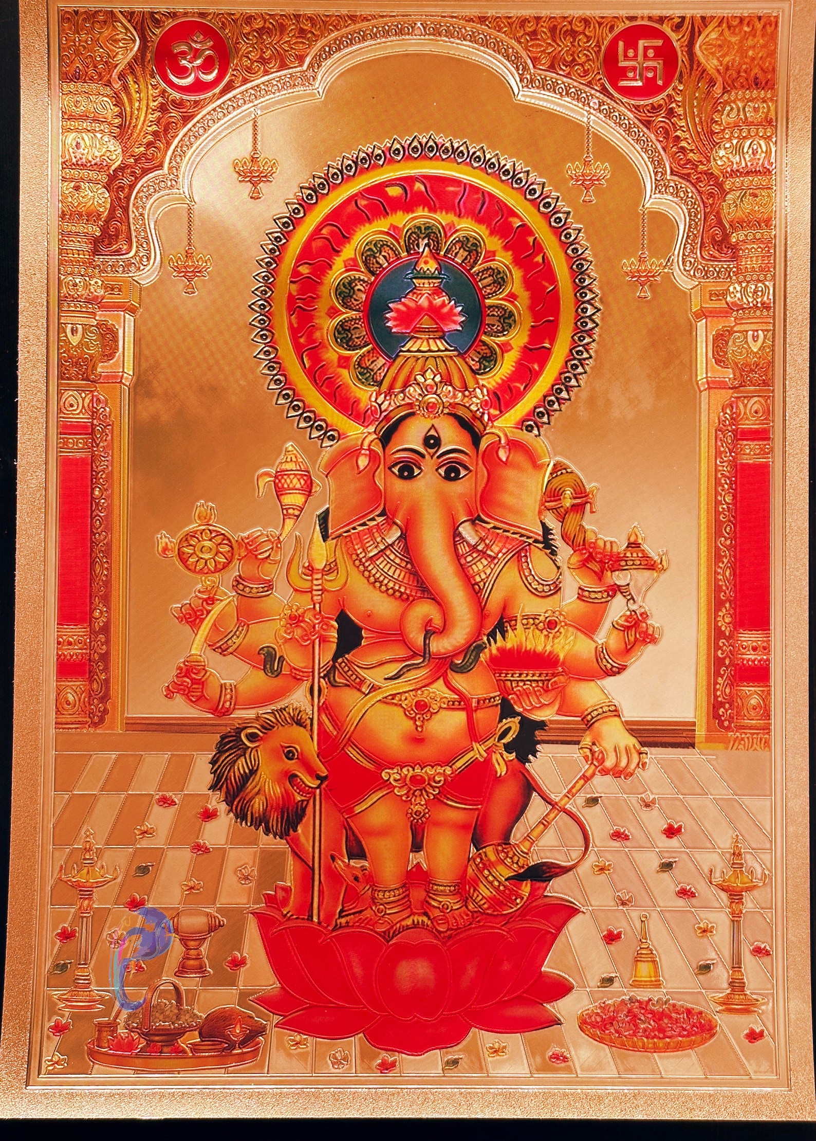 Buy Kannu Drishti Maha Ganapathy/ Ganapathy/ganesha / Vinayaka/ Gold ...