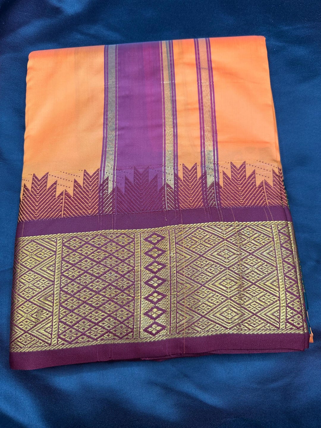 Dhoti Set/ Men’s Dhoti Set/ Angavastram/ Vesti/ Panchalu Set/ God ...