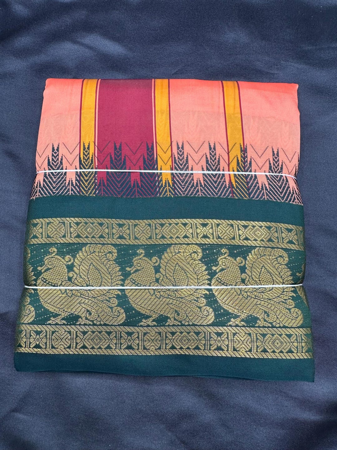 Dhoti Set/ Men’s Dhoti Set/ Angavastram/ Vesti/ Panchalu Set/ God ...