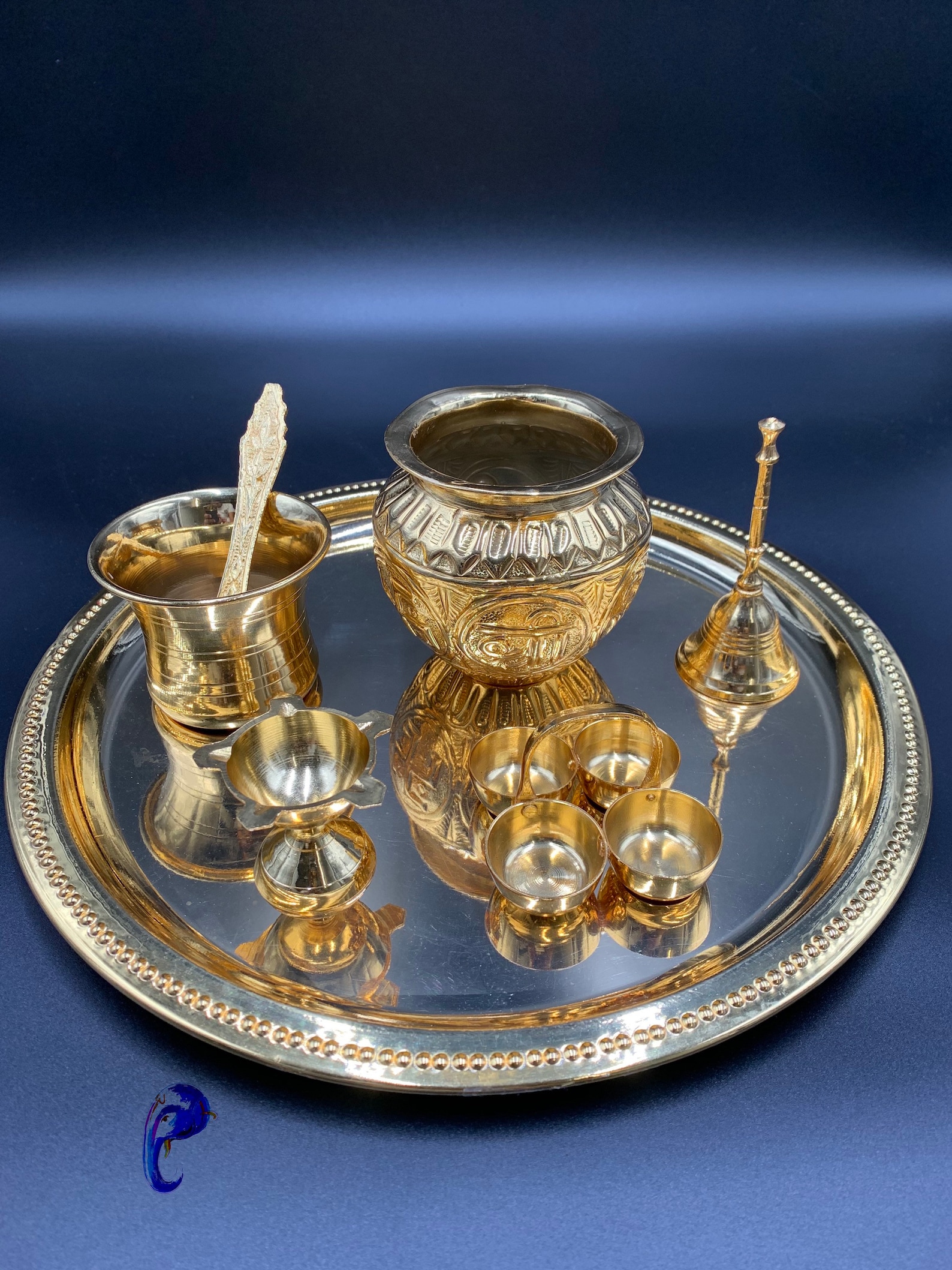 Puja Plate/ Puja Thali/ Gold Plate/ Devine/ Silver Plate - Etsy