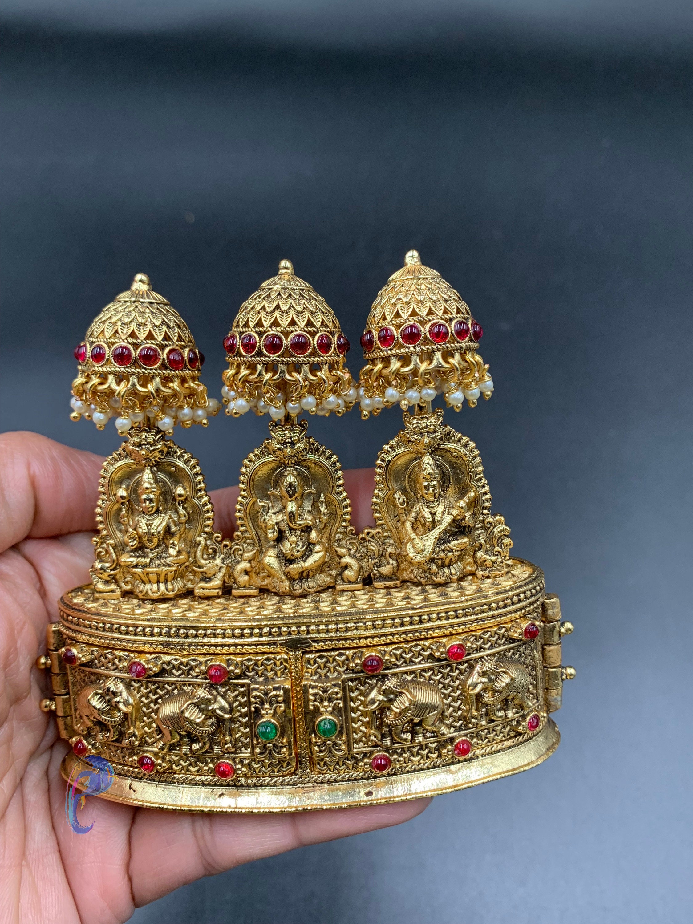 Multicolor Stones Box/ Puja Box/ Ring Box/ Gift Box/ Jewelry Box ...