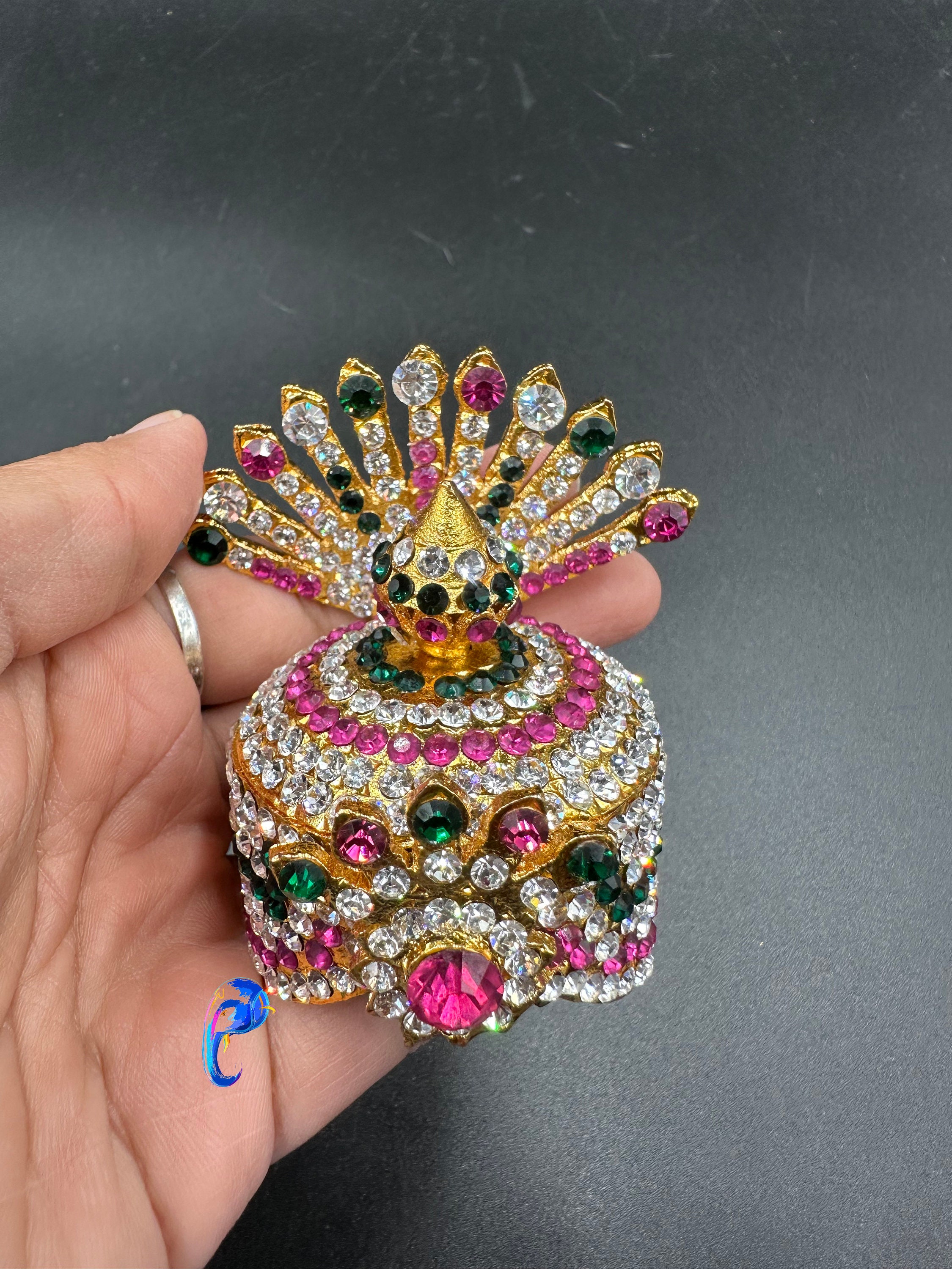 Kireetam/ Crown/ God Kireetam/ Stones Crown/ God Decoration Item ...