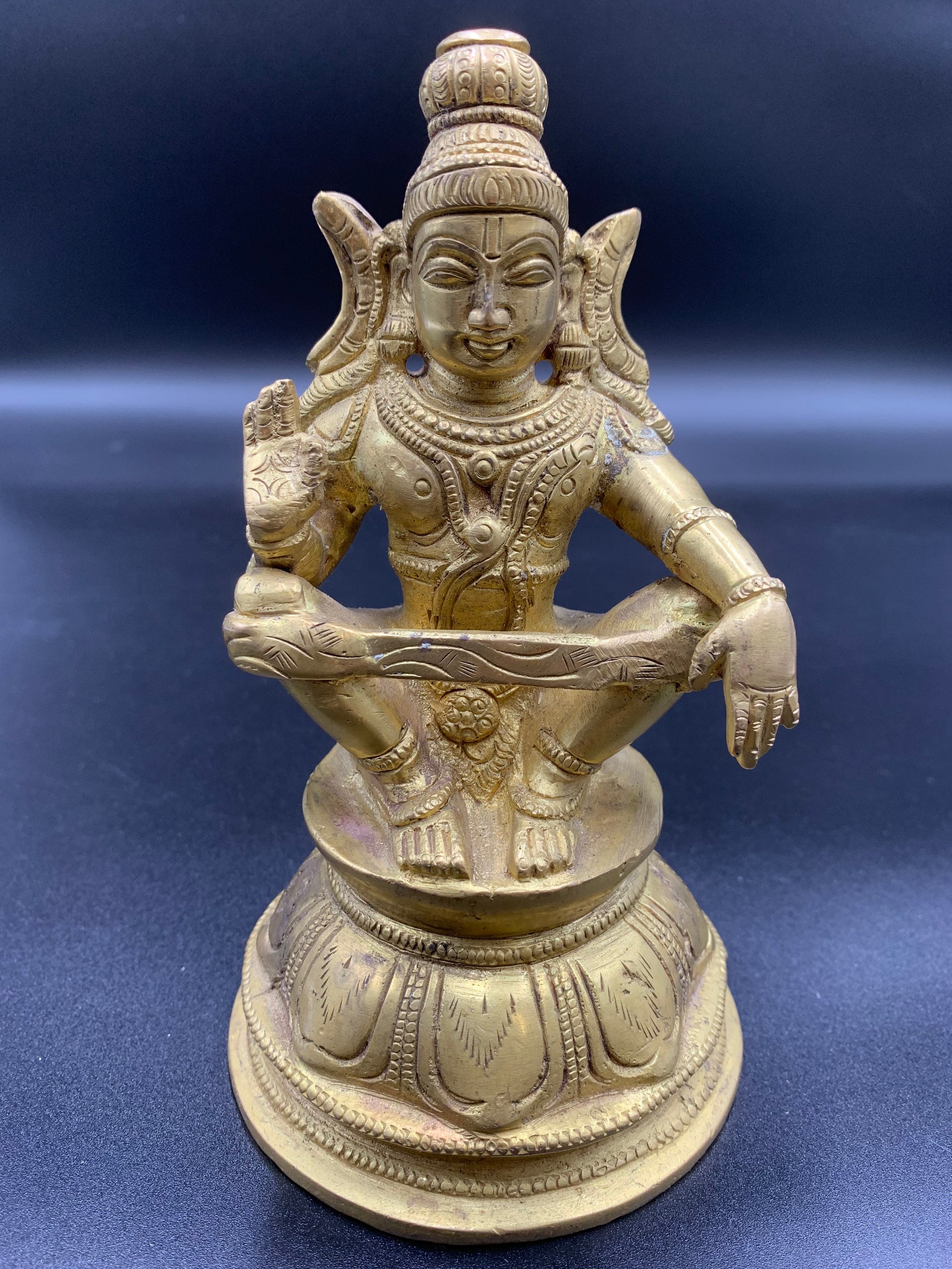 Panchaloha Ayyappa/ Manikandan/brass Idol/ Lord Ayyappa/ Puja Idol ...