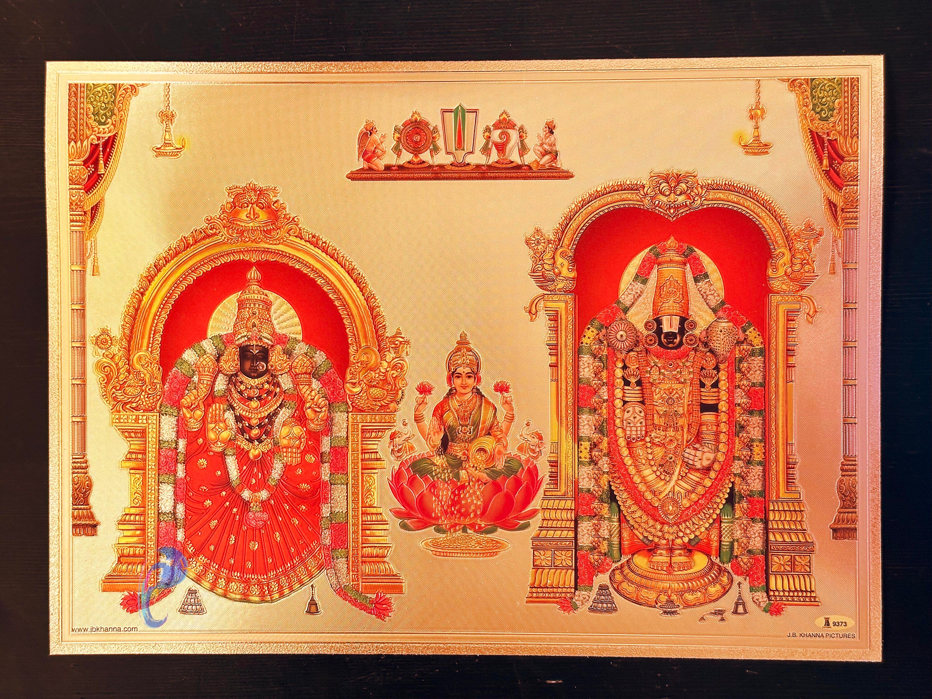 Lord Venkateshwara Swamy/ Lord Vishnu/ Puja Item/ Gold Picture ...