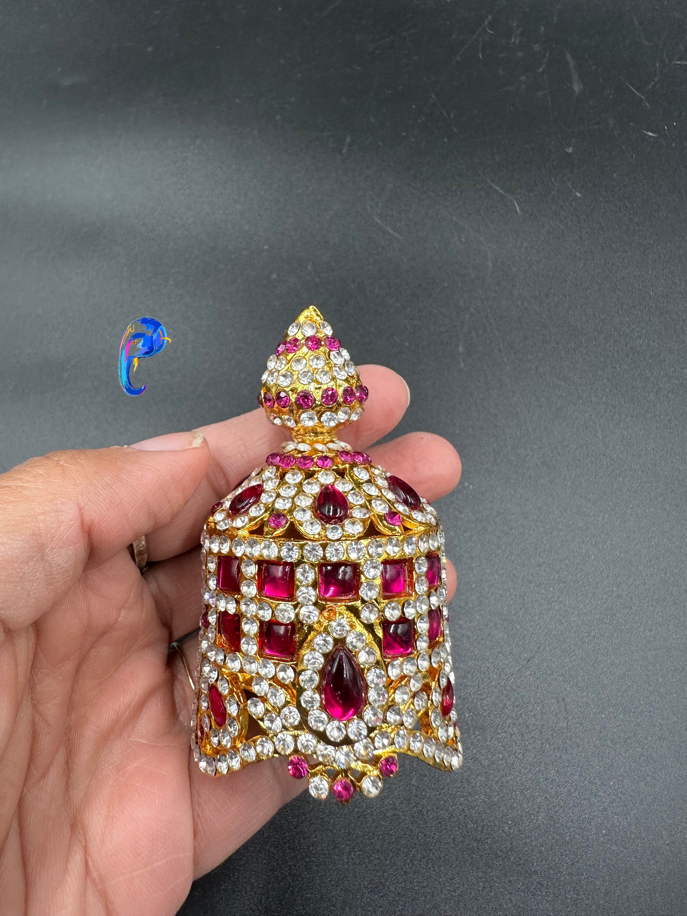 Kireetam/ Crown/ God Kireetam/ Stones Crown/ God Decoration Item ...