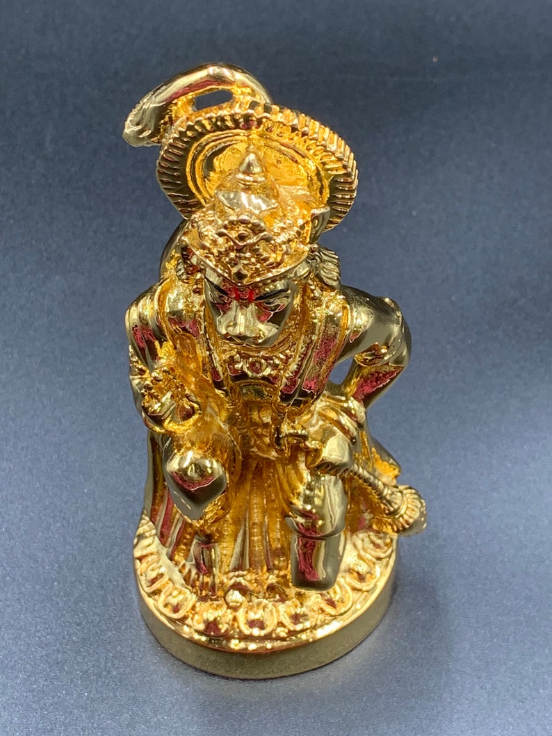 Lord Anjaneya Swami God /hanuman Idol/ Gold Anjaneya/ Puja Idol - Etsy