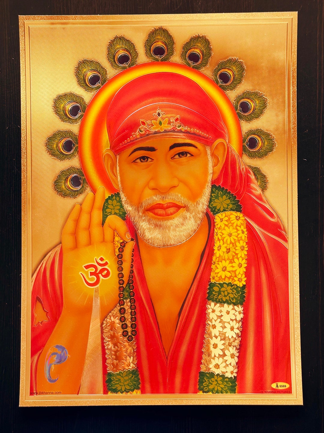 Saibaba/ Baba/ Gold Sheets/ Frames/ Shiridi Saibaba/ Photo/ Pictures ...