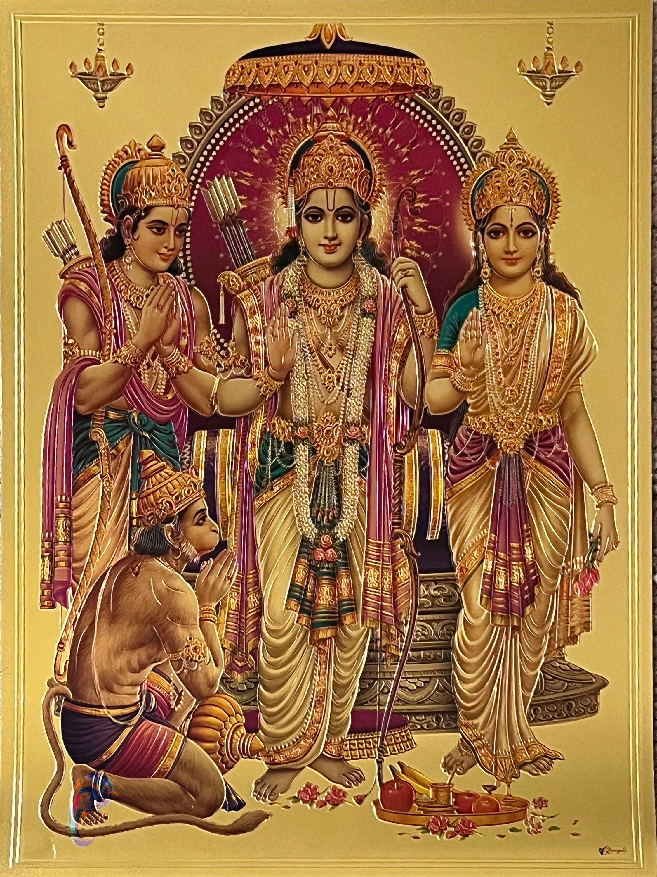 Ram Parivar/ Frame/ Idols/ Puja Item/ Baba/ Photo/ God/ Guru/ - Etsy