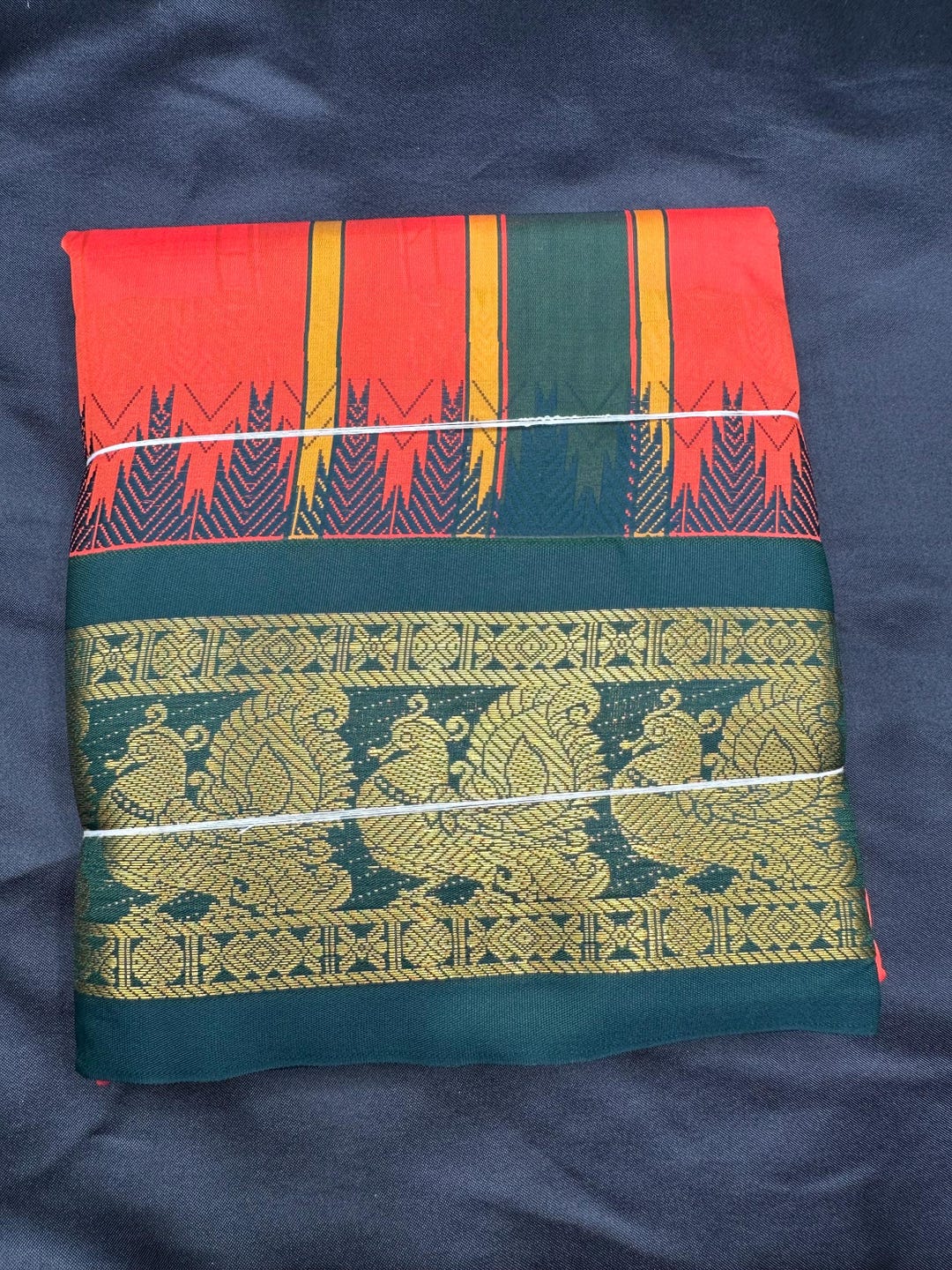 Dhoti Set/ Men’s Dhoti Set/ Angavastram/ Vesti/ Panchalu Set/ God ...