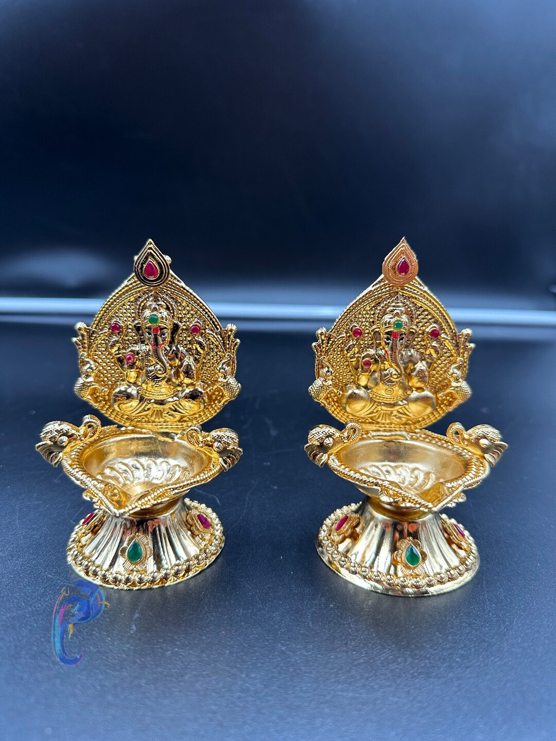 Stones Deepam/ Diya/ Wedding Gift/ Double Step Deepam/ Wedding Decor ...