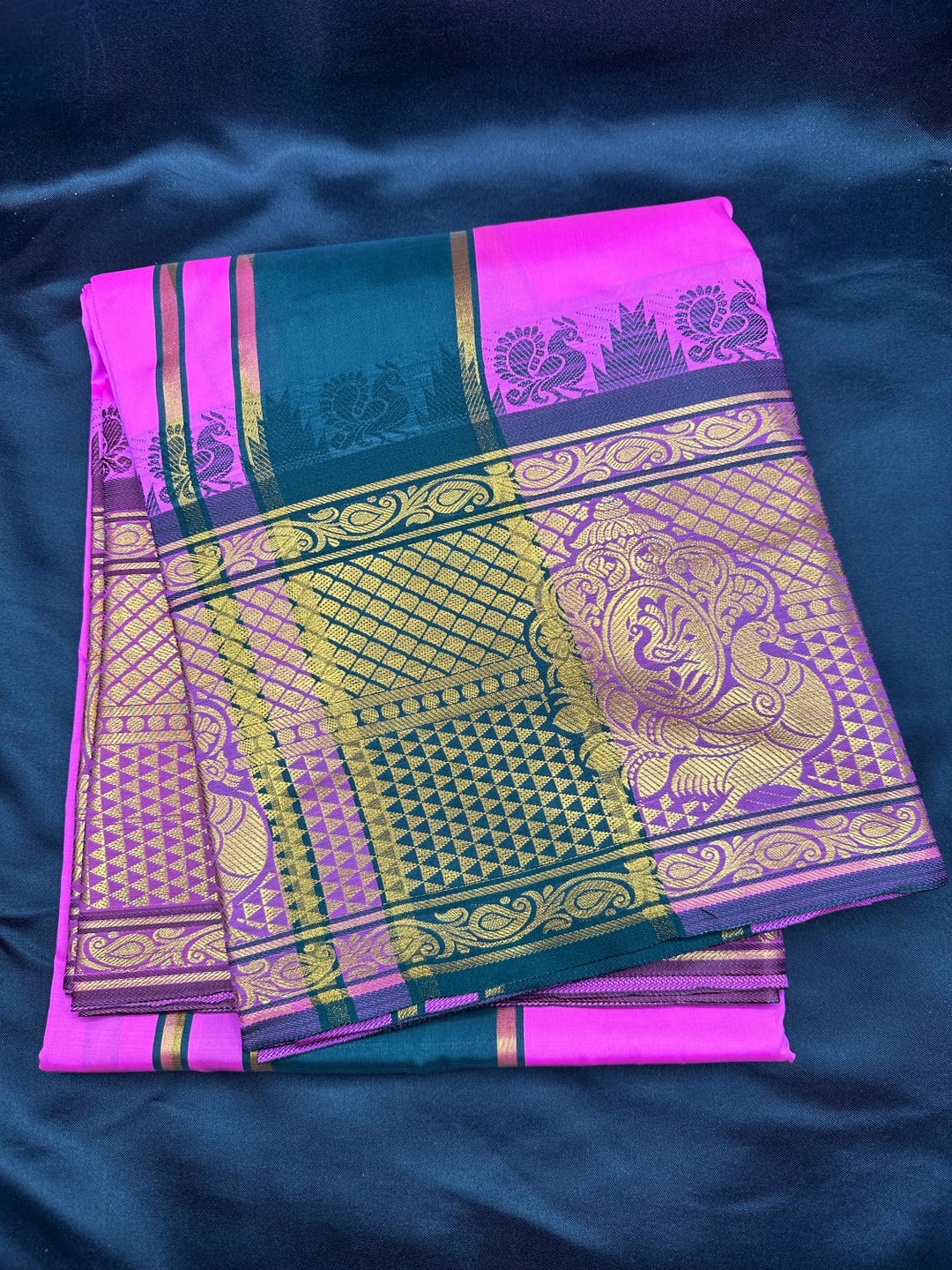 Dhoti Set/ Men’s Dhoti Set/ Angavastram/ Vesti/ Panchalu Set/ God ...