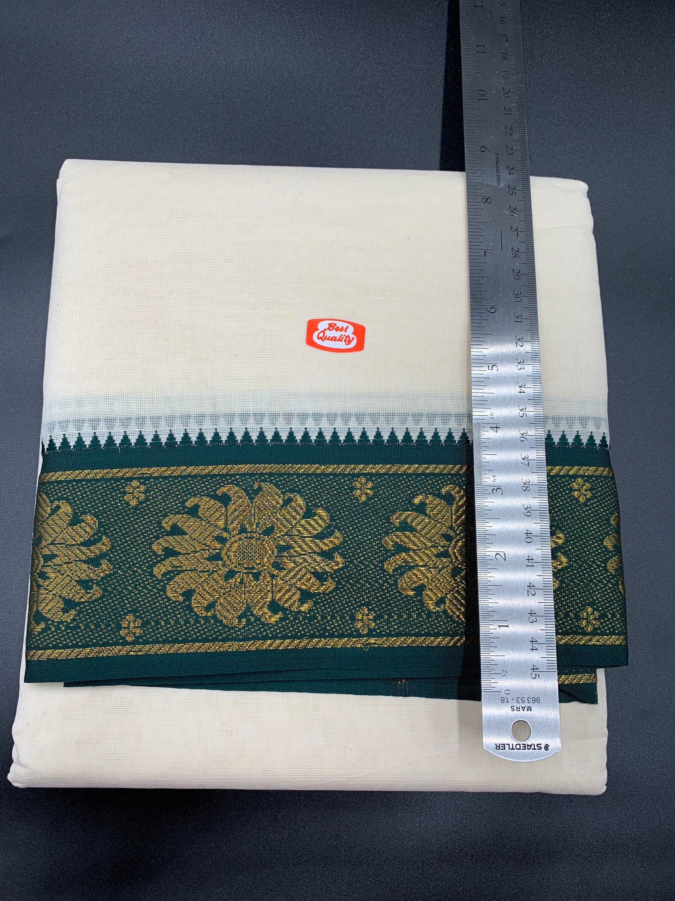 Cotton Dhoti Set/ Kanduva/ Puja Clothes/ Angavastram/ Mens Dhoti Set ...