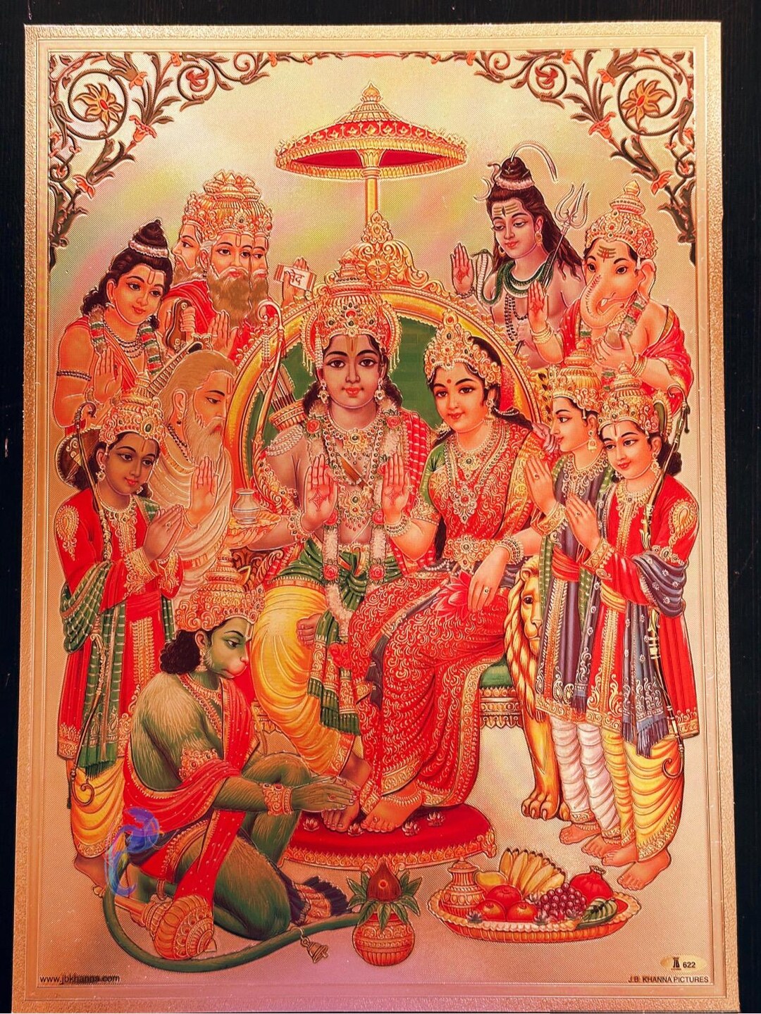 Ram Parivar/ Frame/ Idols/ Puja Item/ Baba/ Photo/ God/ Guru/ Gift ...