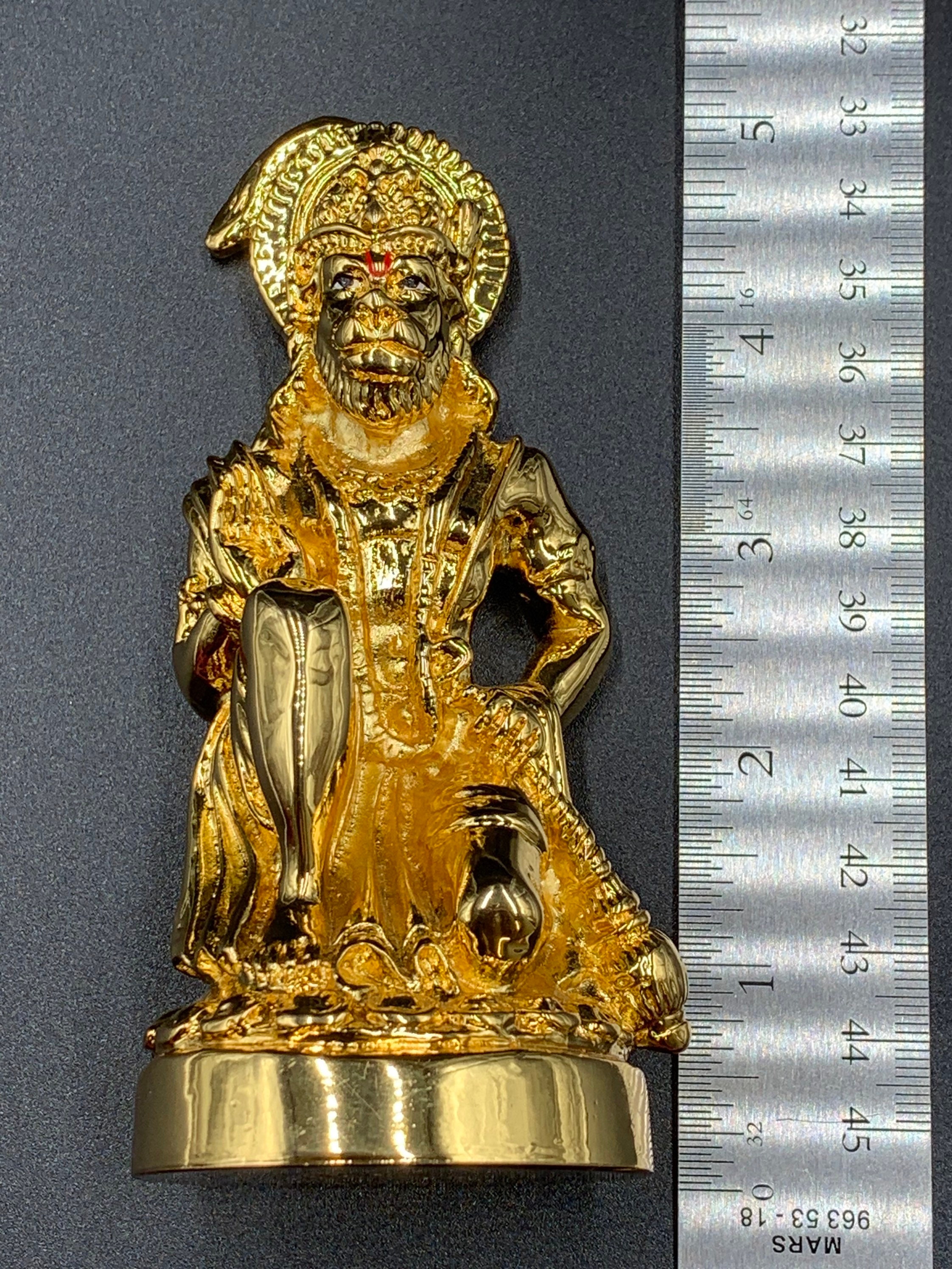 Lord Anjaneya Swami God /hanuman Idol/ Gold Anjaneya/ Puja Idol - Etsy