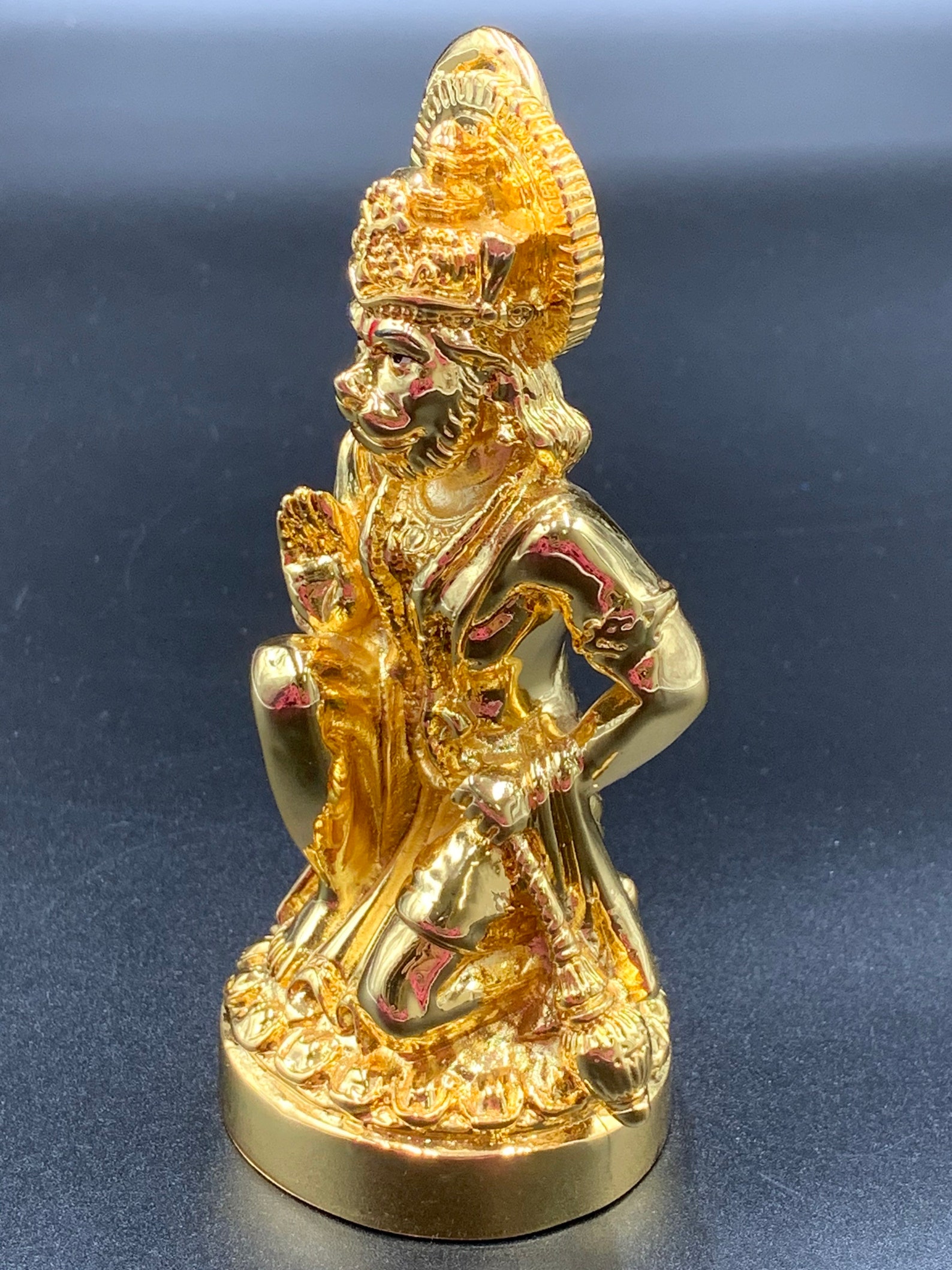 Lord Anjaneya Swami God /hanuman Idol/ Gold Anjaneya/ Puja Idol - Etsy UK