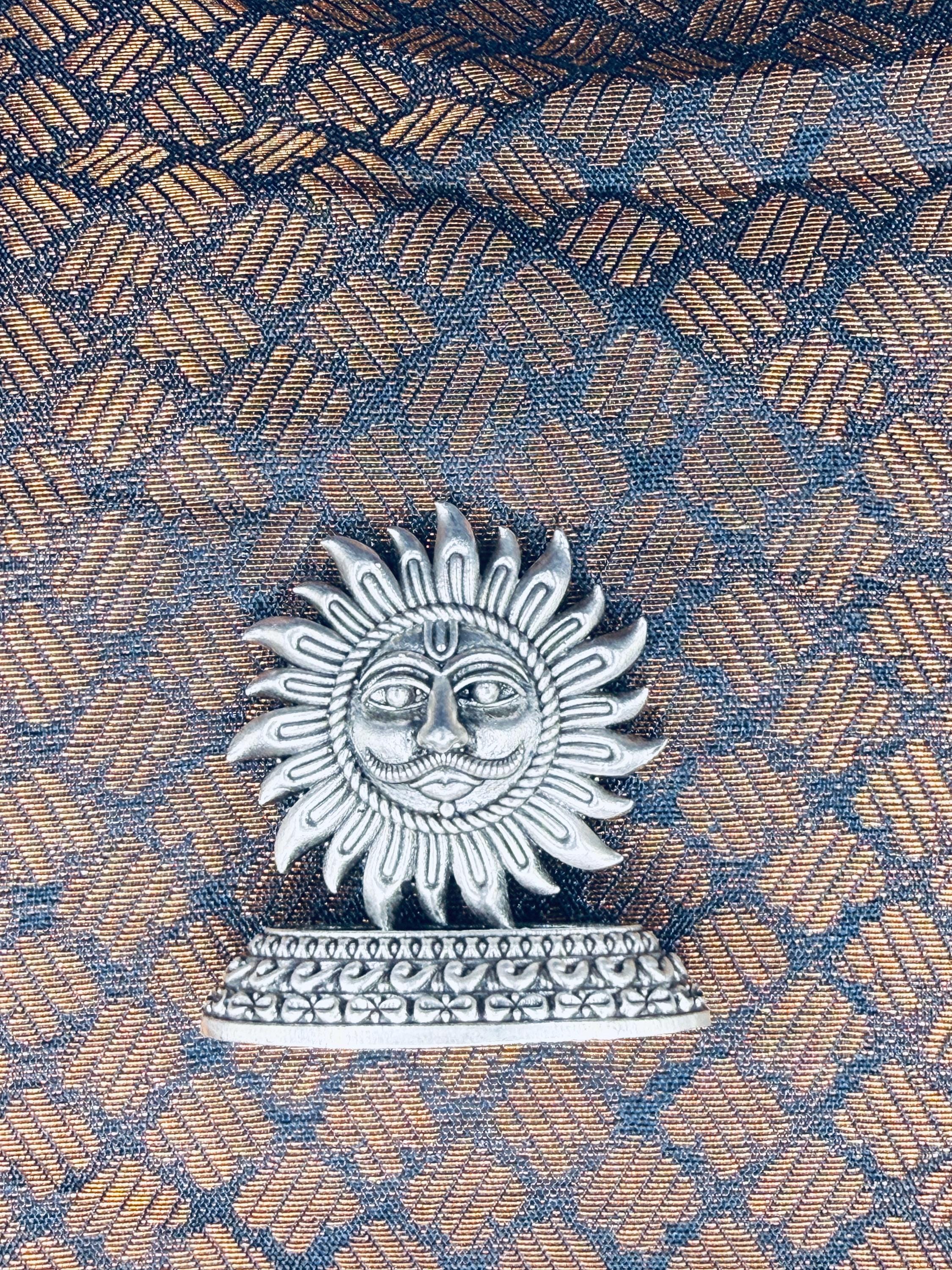Sun Idol/ Lord Vishnu/ Wedding Decor/ Gifting Idol/ Antique Silver Idol ...