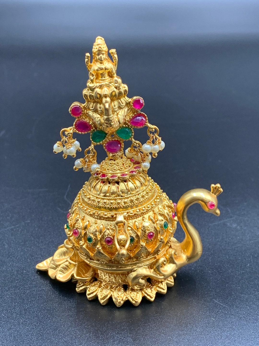 Peacock Design Box/ Lakshmi Print Box/ Puja Item/ Sindoor Box/ Gold Box ...