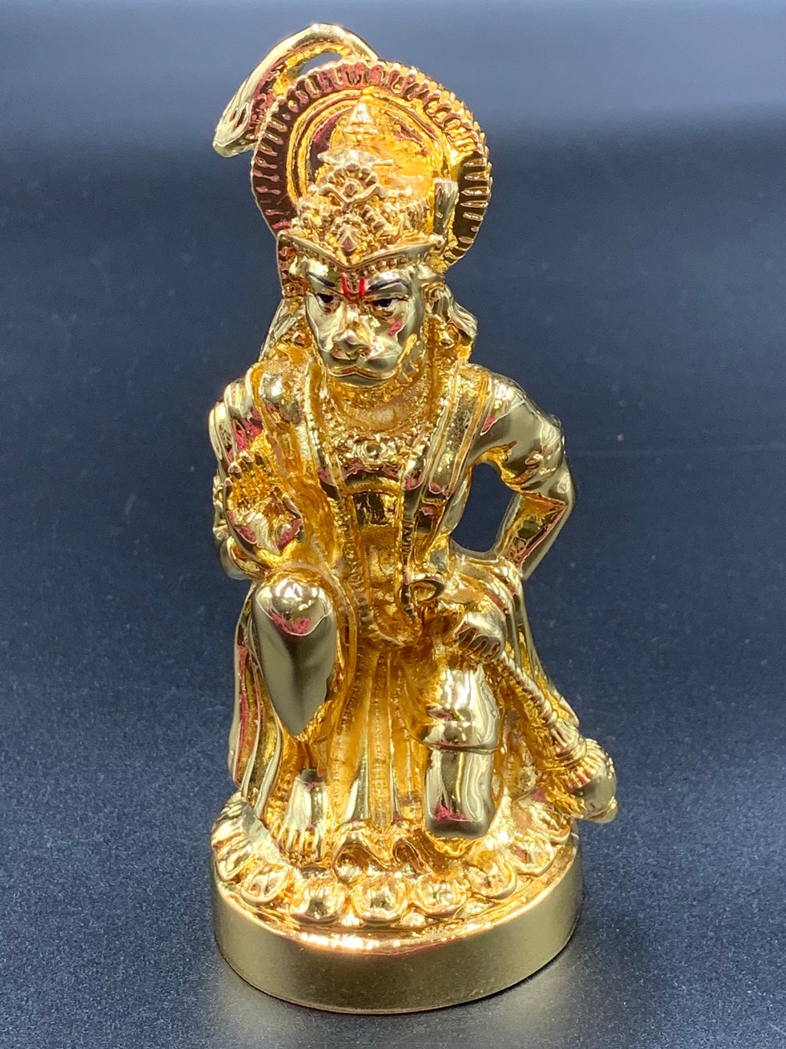 Lord Anjaneya Swami God /hanuman Idol/ Gold Anjaneya/ Puja Idol - Etsy