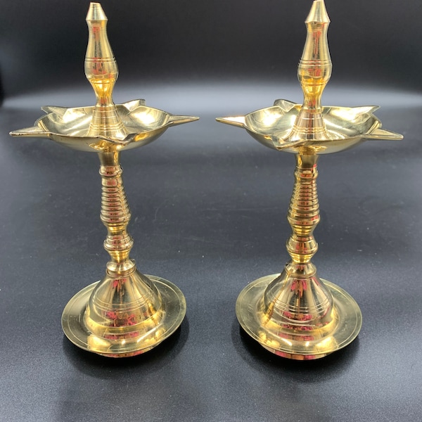 Brass Deepam Lakshmi - Etsy